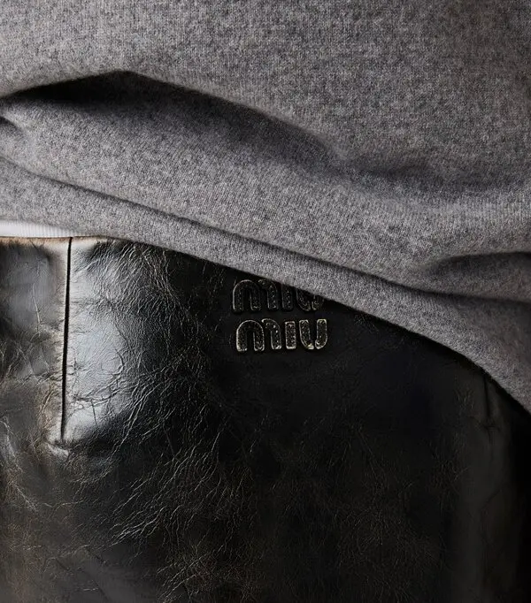 Miu Miu Calfskin Mini Skirt