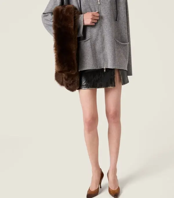 Miu Miu Calfskin Mini Skirt