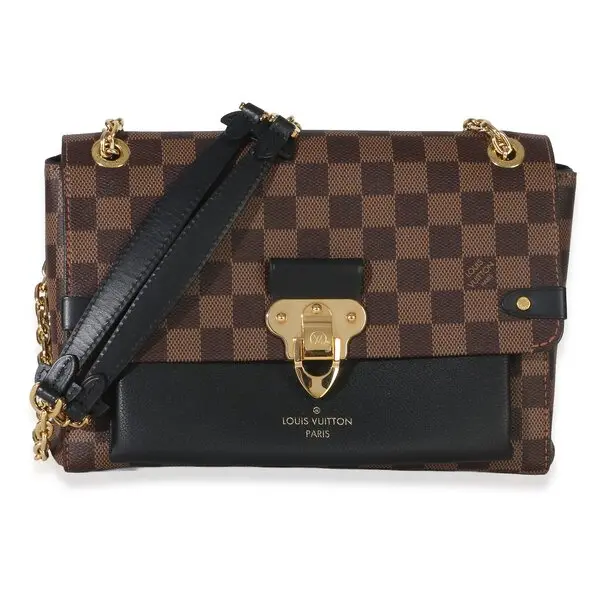 LOUIS VUITTON Damier Ebene Canvas Vavin Pm - Brown