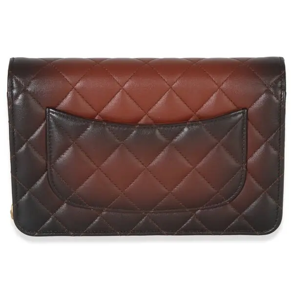 Chanel Ombre Quilted Lambskin Classic Wallet On Chain