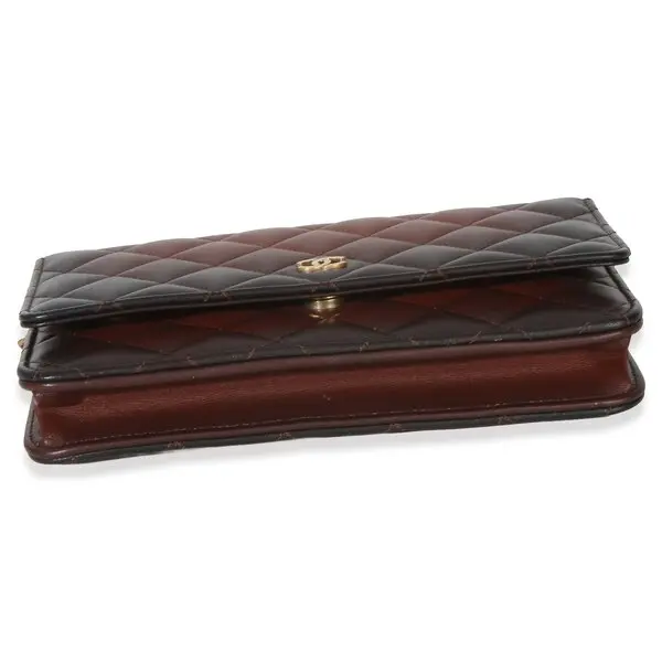 Chanel Ombre Quilted Lambskin Classic Wallet On Chain