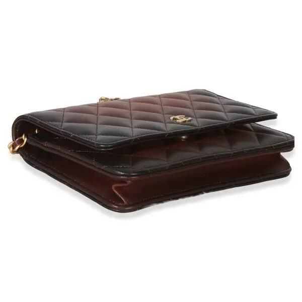 Chanel Ombre Quilted Lambskin Classic Wallet On Chain