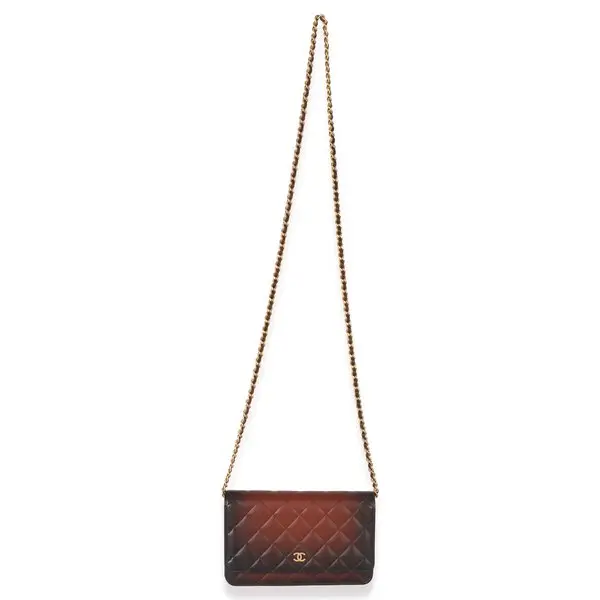 Chanel Ombre Quilted Lambskin Classic Wallet On Chain