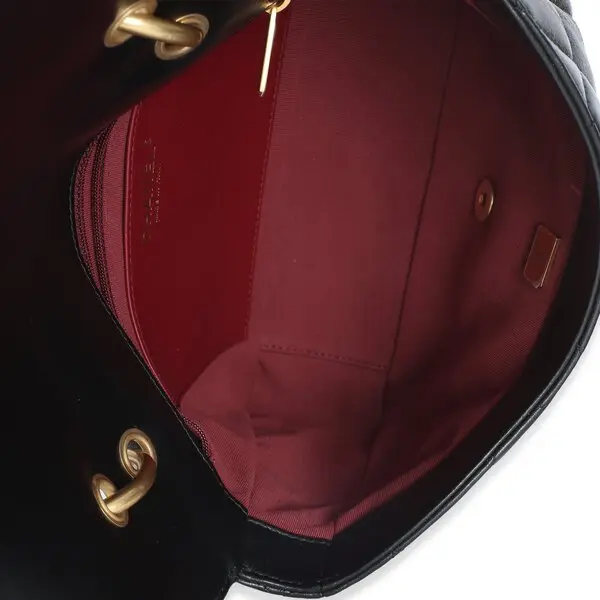 Chanel Quilted Lambskin Top Handle Flap Bag
