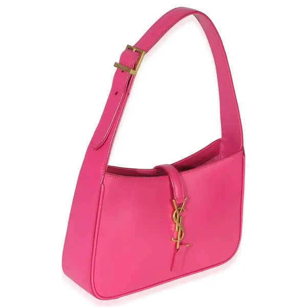 Saint Laurent Smooth Calfskin Le 5 A 7 Hobo - Pink