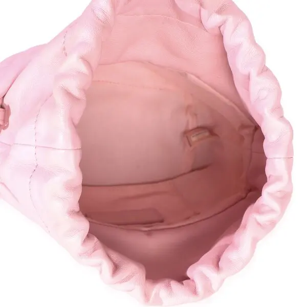 Chanel Quilted Lambskin Pearl Drawstring Bucket Bag
