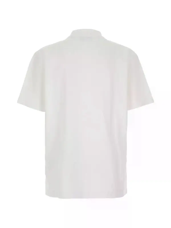 Maison Kitsuné Logo-embroidered Piqué Polo Shirt - White