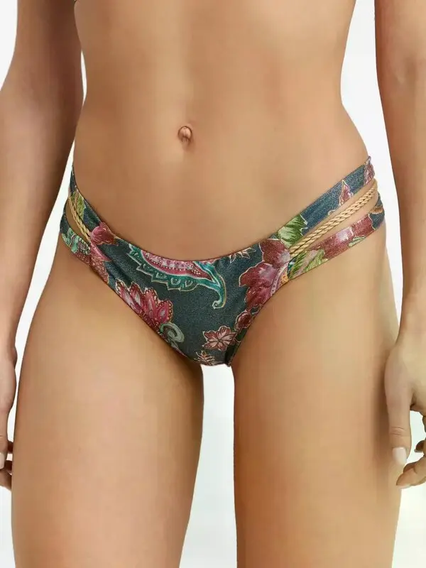 DEL MAAR Ceiri Floral Bikini Bottoms - Green
