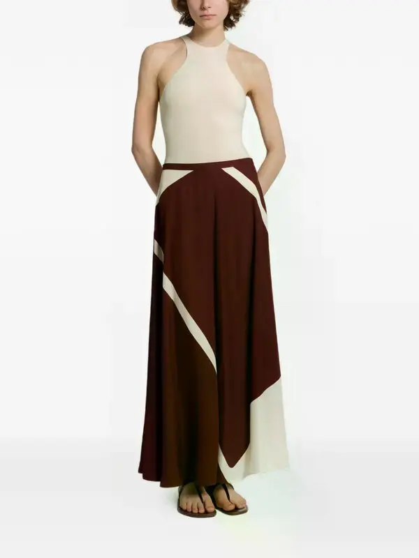 Alberta Ferretti Panelled Midi Skirt
