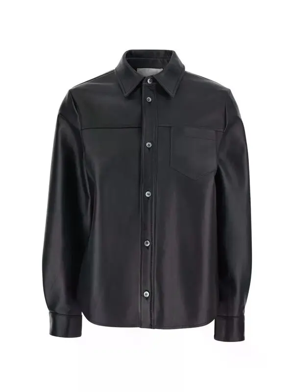 GRIFONI Leather Patch-pocket Jacket
