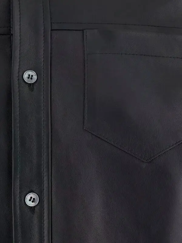 GRIFONI Leather Patch-pocket Jacket