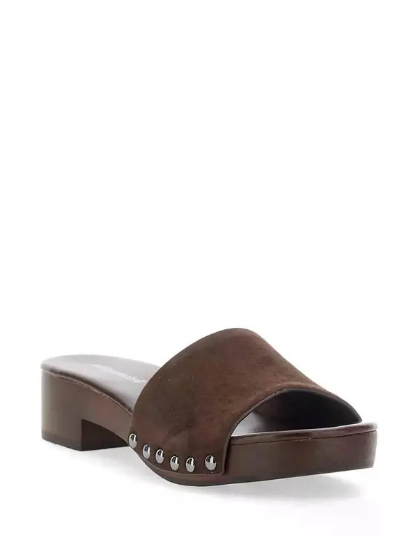 Jeffrey Campbell Cambrie Stud-embellished Suede Sandals - Brown