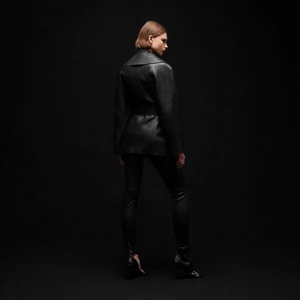 Gucci Soft Grainy Leather Trench