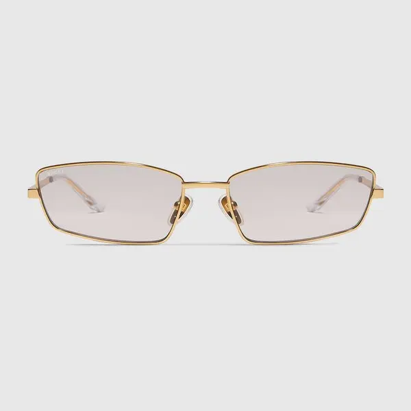 Gucci Rectangular Frame Sunglasses - Gold
