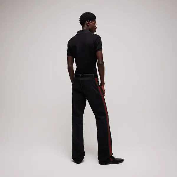 Gucci Gg Technical Jersey Jacquard Polo Shirt