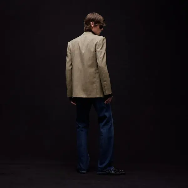 Gucci Gingham Wool Single-breasted Jacket - Beige