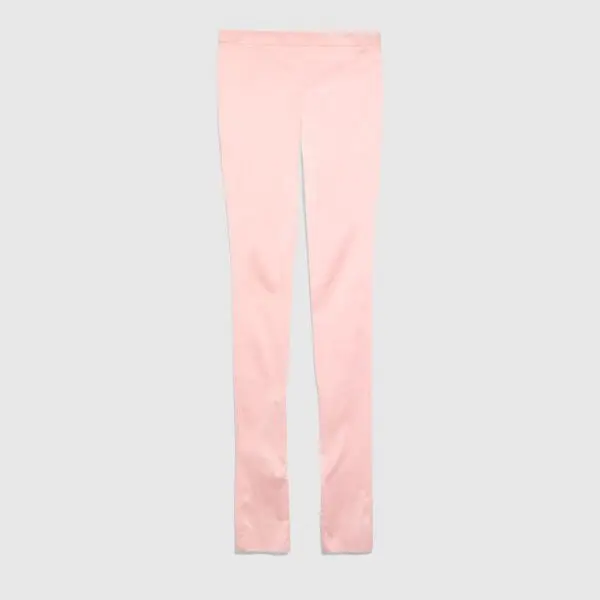 Gucci Stretch Silk Faille Leggings - Pink