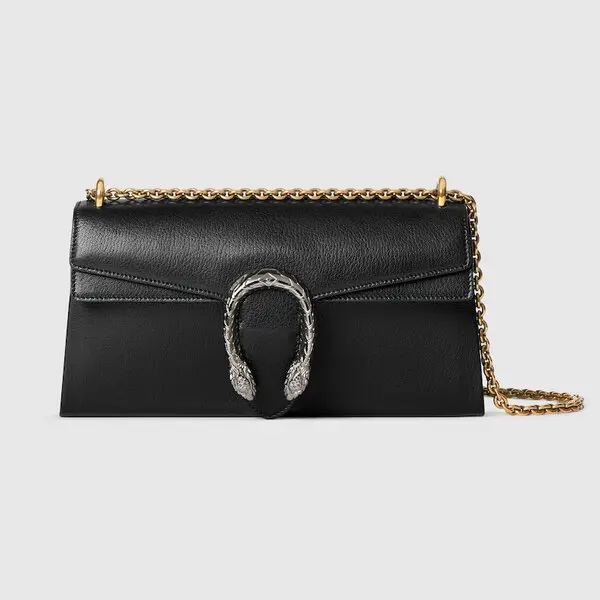 Gucci Dionysus Medium Shoulder Bag Leather - Black