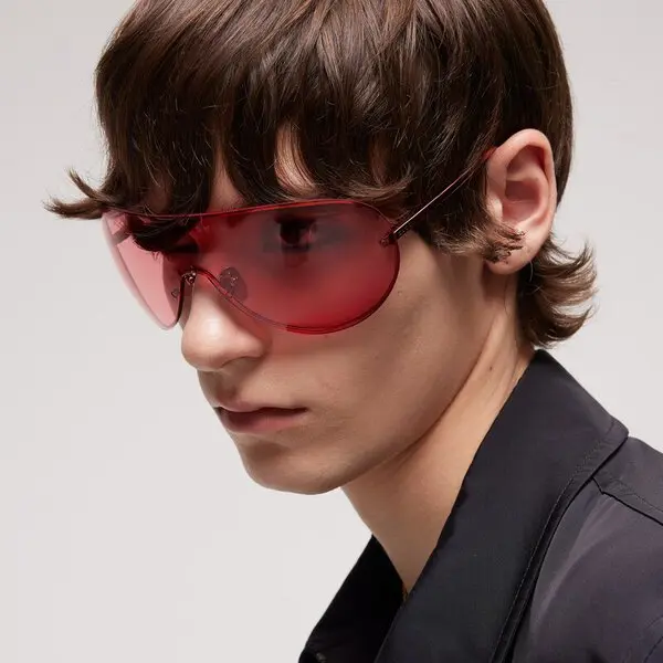 Gucci Mask Frame Sunglasses With Logo