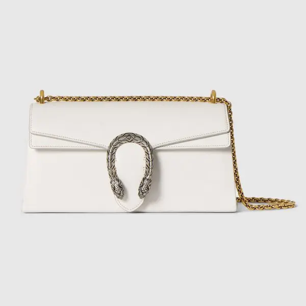 Gucci Dionysus Medium Leather Shoulder Bag - White