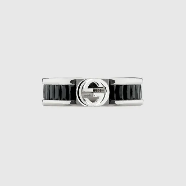 Gucci Interlocking G Crystal Ring - One-color