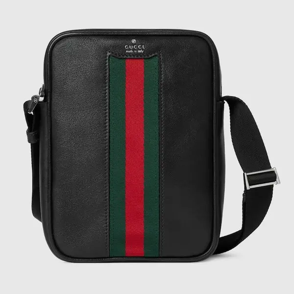 Gucci Mini Bag With Web Leather - Black