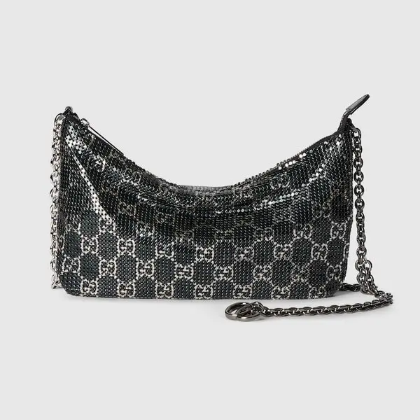 Gucci Metallic Evening Bag With Double G Charm