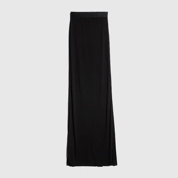 Gucci Viscose Crêpe Jersey Long Skirt