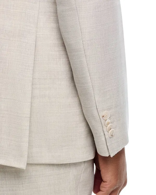 BOSS Slim Fit Double Breasted Suit - Open Grey
