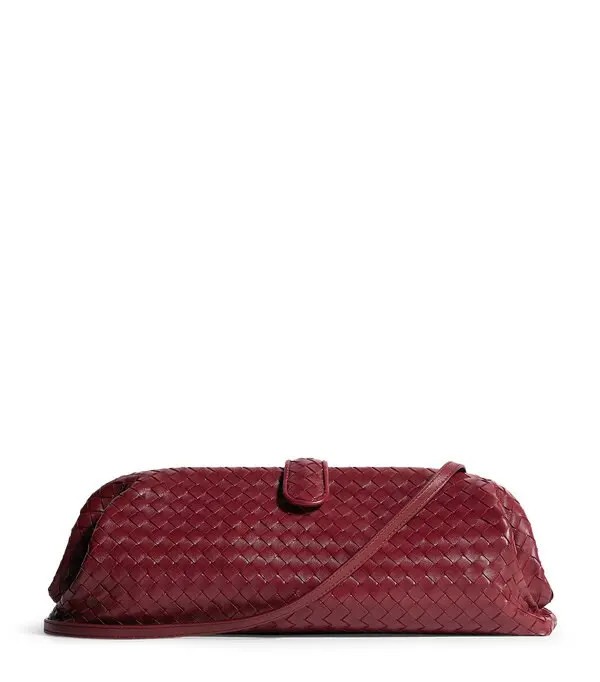 Bottega Veneta Leather Lauren 1979 Clutch - Red