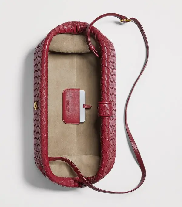 Bottega Veneta Leather Lauren 1979 Clutch - Red