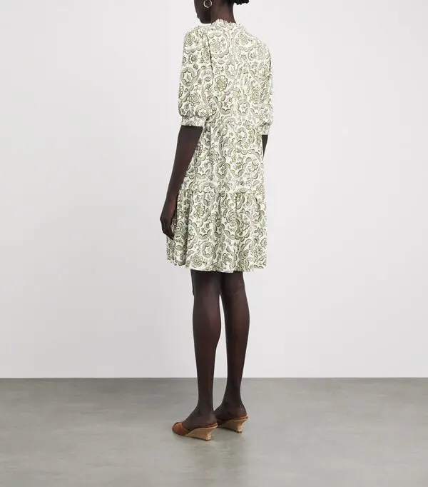 ME+EM Floral Paisley Tiered Mini Dress