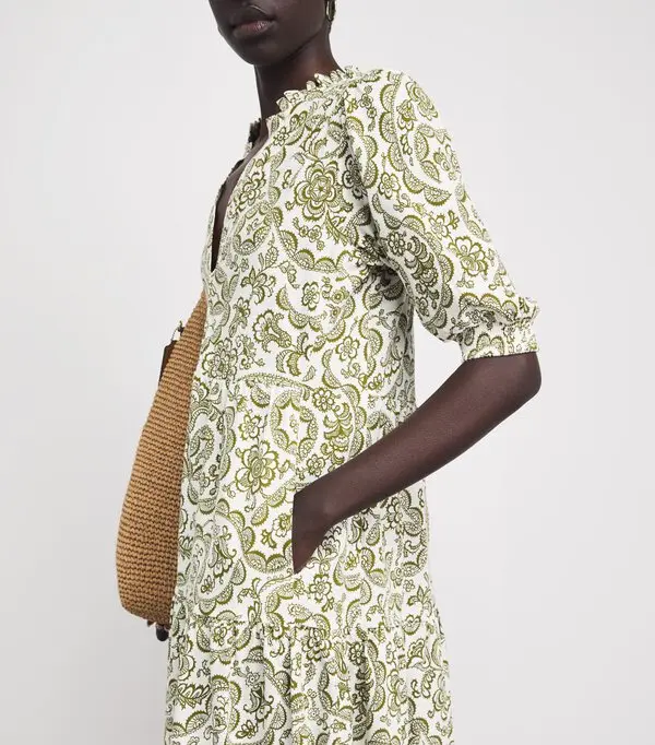 ME+EM Floral Paisley Tiered Mini Dress