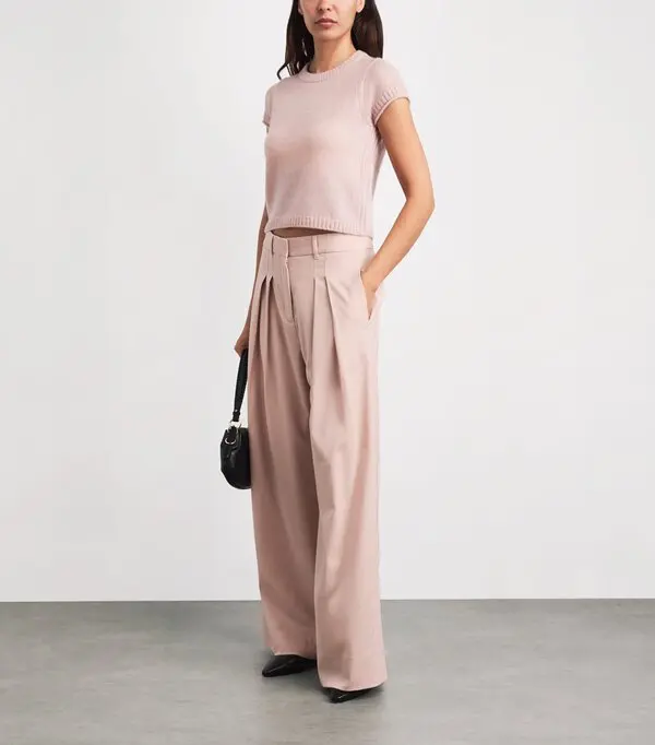 ME+EM Pleated Tailored Trousers - Pink