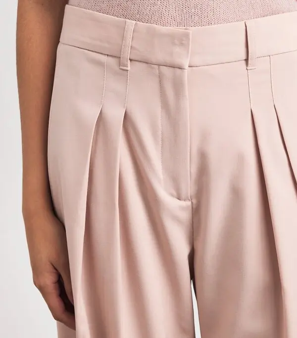 ME+EM Pleated Tailored Trousers - Pink