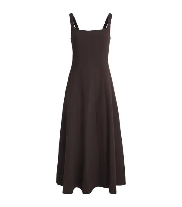 ME+EM Contour Seamed Midi Dress - Brown
