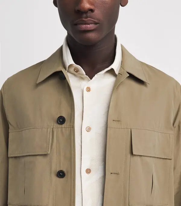 Paul Smith Cotton-blend Twin-pocket Overshirt