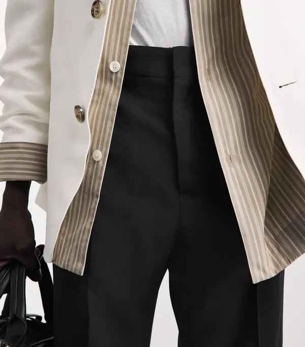 AMI Paris Virgin Wool Straight Trousers
