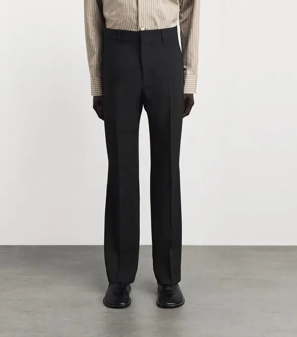 AMI Paris Virgin Wool Straight Trousers