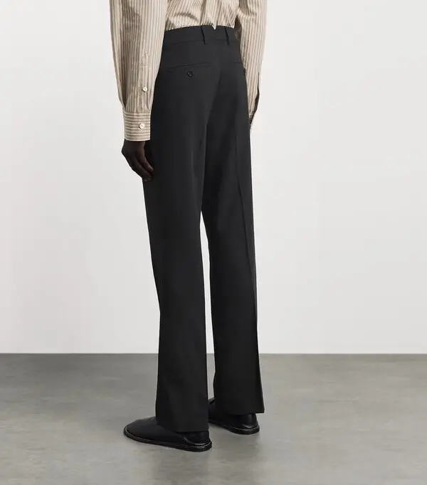 AMI Paris Virgin Wool Straight Trousers