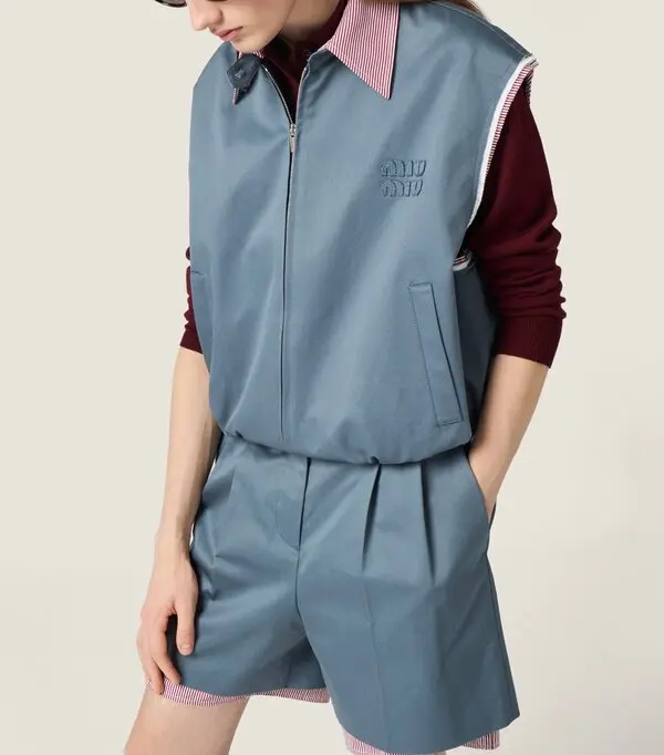 Miu Miu Cotton Chino Vest