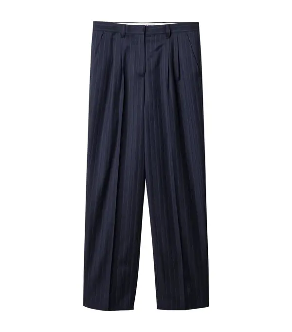 Miu Miu Pinstripe Fleece Wool Trousers