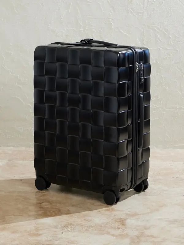 Bottega Veneta Odyssey Intrecciato Polycarbonate Suitcase - Black