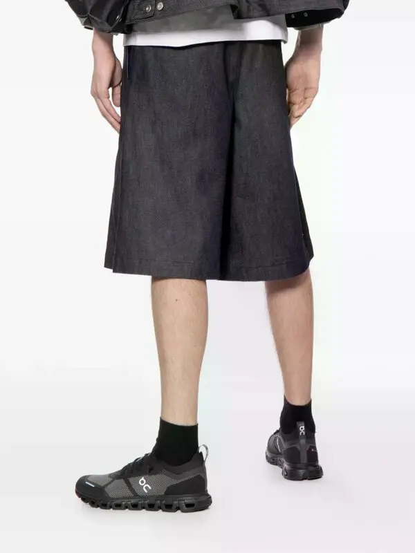 Comme Des Garçons Wide-leg Denim Shorts - Blue