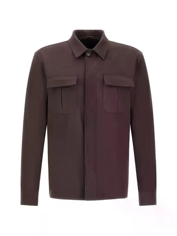 Herno Gabardine Shirt Jacket - Brown