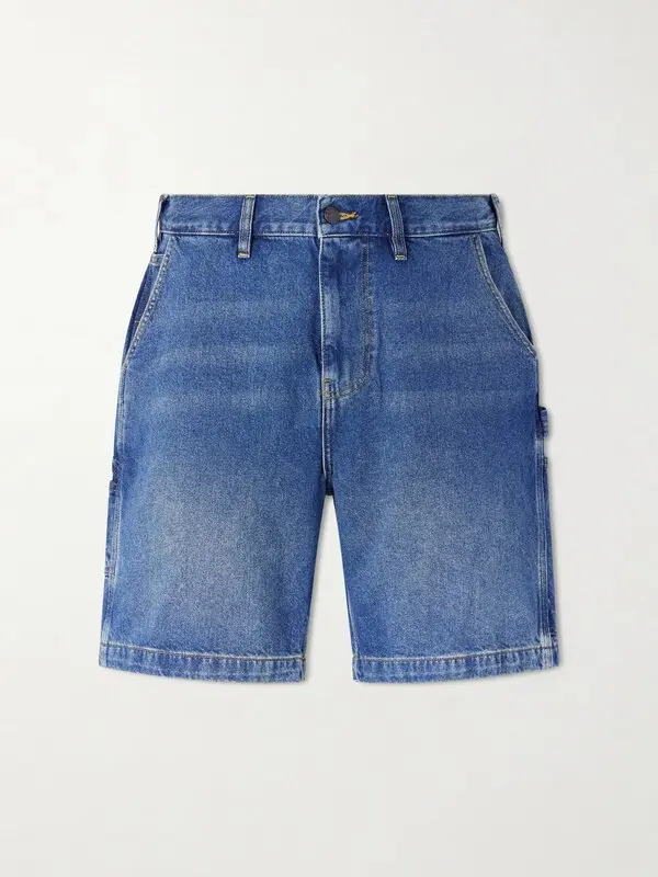 CORRIDOR Straight-leg Denim Shorts - Blue