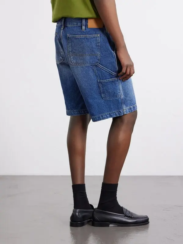 CORRIDOR Straight-leg Denim Shorts - Blue