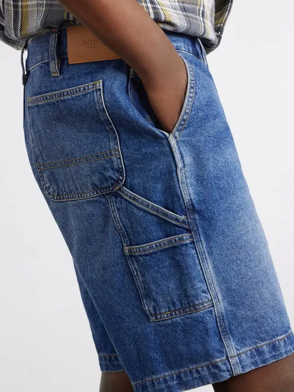 CORRIDOR Straight-leg Denim Shorts - Blue