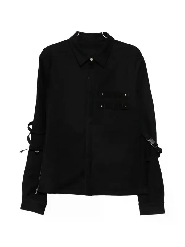 Rick Owens Strap-detail Shirt Jacket - Black