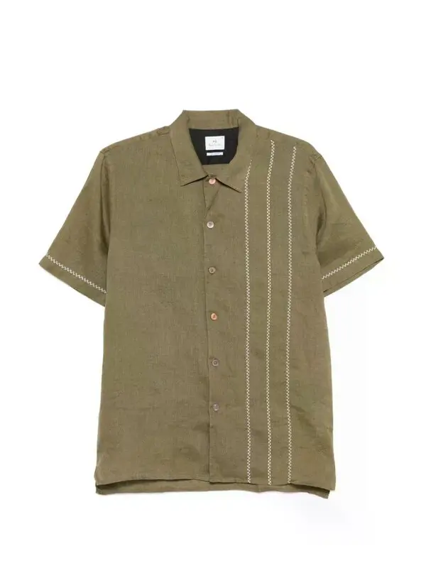 Paul Smith Embroidered Short-sleeve Shirt - Green